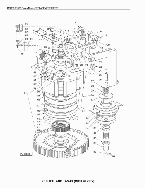 Hobart M802-V1401-Clutch-Parts